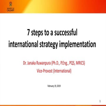7 Steps to an international strategy implementation | PPT