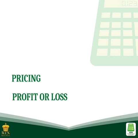 7_Pricing_-_Profit_and_Loss.pptx business mathematics | PPTX
