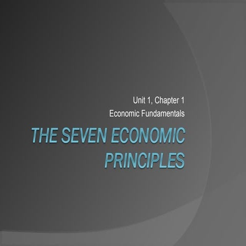 7 principles of Economics | PPT