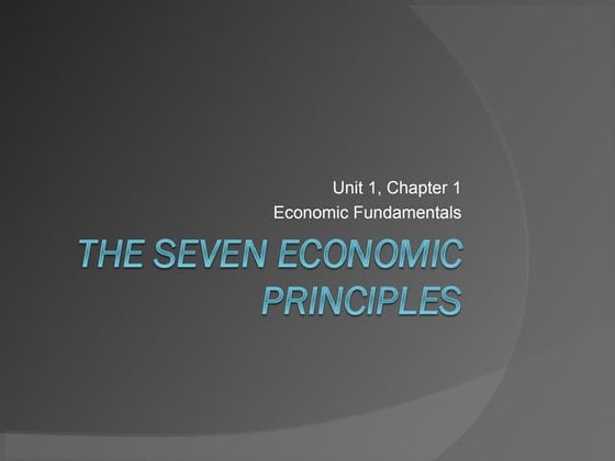 Economics Chapter 1 Assignments | PPT