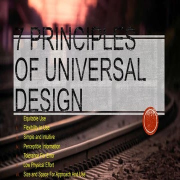 Seven Principles of Universal Design | PPT