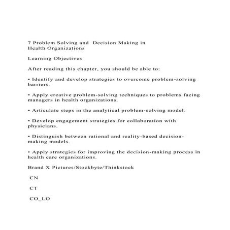 7 Problem Solving and Decision Making in Health Organizati.docx