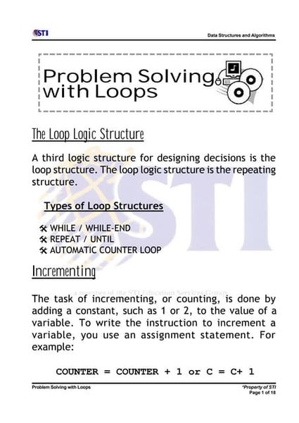 5 Problem Solving With The Sequential Logic Structure 1235