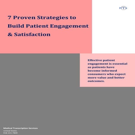7 proven strategies to build patient engagement and satisfaction | PDF