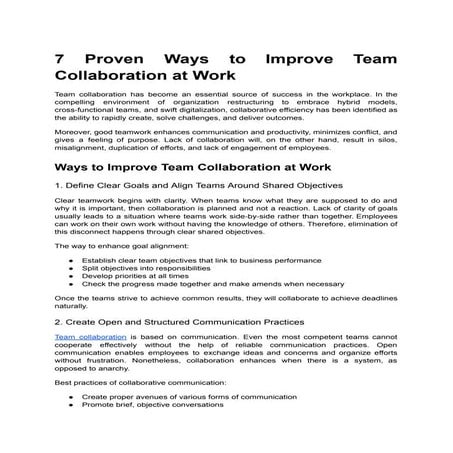 collaboration at work | PPTX