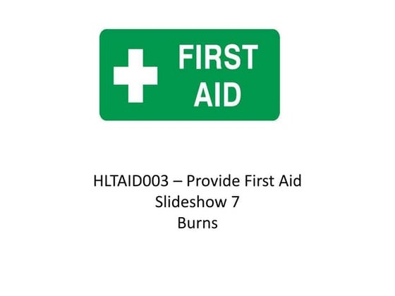 First aid in burns | PPT