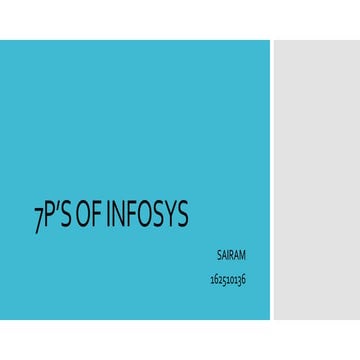7 p’s of infosys | PPTX
