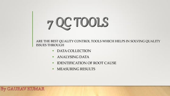 7 tools of quality | PPT