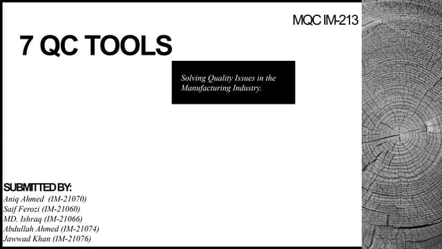 7QC Tools | PPT | Science