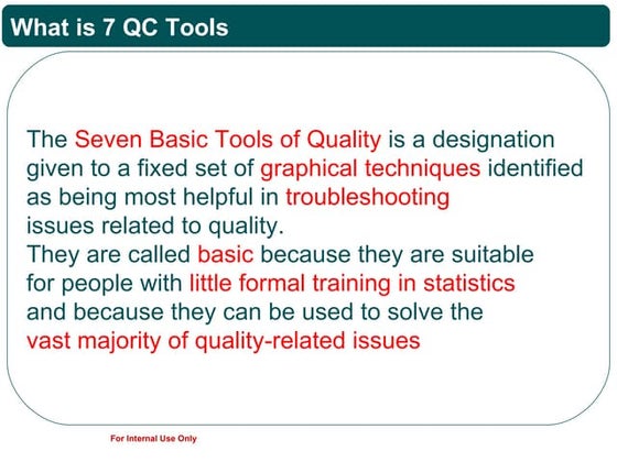 7 tools of quality | PPT