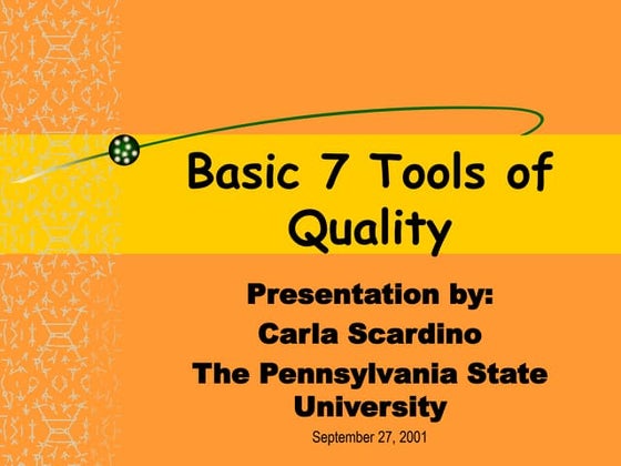 7 tools of quality | PPTX | Science