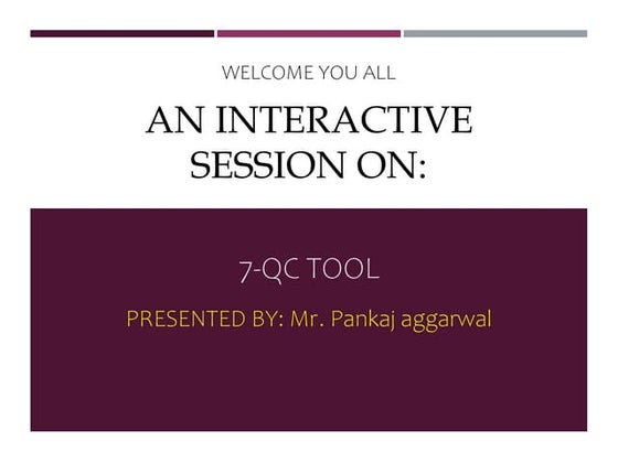 7 QC Tools training presentation | PDF
