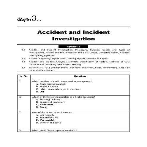 Accident and incident Investigation | PDF