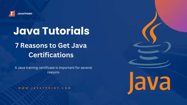 7 Reasons To Take Java Certifications Ppt