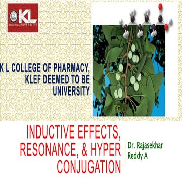 Resonance, inductive effect and hyperconjugation | PPTX