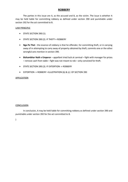 Armed robbery prevention | PDF