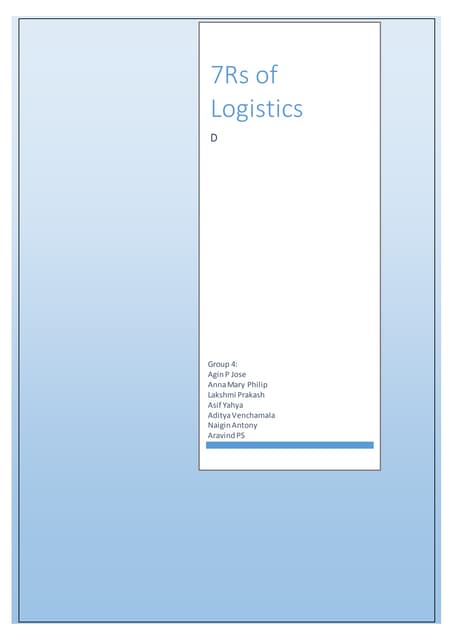 Components Of Logistics Management1 | PPT