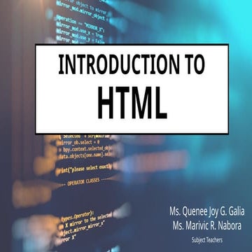 Introduction to Hypertext Mark-up Language.pptx