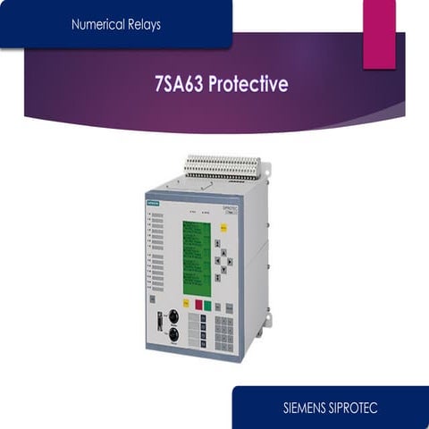 7SA63 Protective Relays | PPT