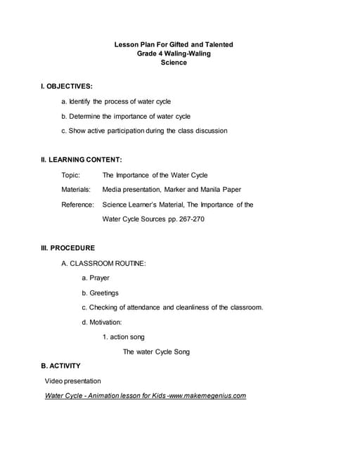 GRADE 4 ESP LESSON PLAN | DOC