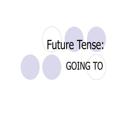 Future tense- Going To | PPT