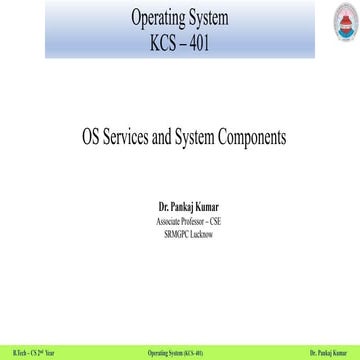 Services of Operating System | PPTX