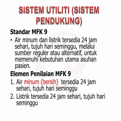 sistem utility (sistem pendukung) MFK 09 | PDF