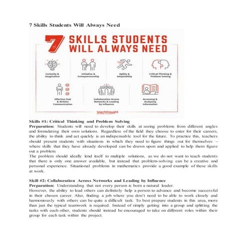 7 skills students will always need | DOCX