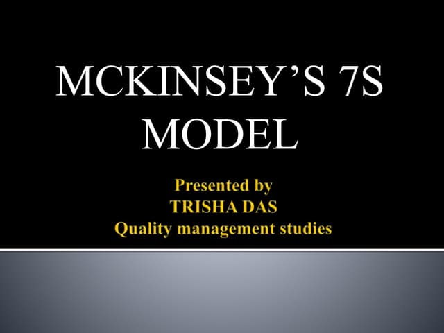 Mc kinsey 7 s model | PPTX