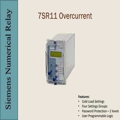 7SR11 Overcurrent Relay | PDF