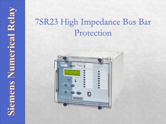 7SA522 Distance Protection Relay For Transmission Lines | PPT