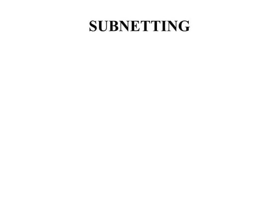 Vlsm Dan Cidr Subnetting Dan Supernetting Ppt