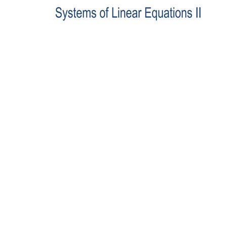 7 system of linear equations ii x | PPT