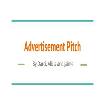 Advertisement pitch | PPTX