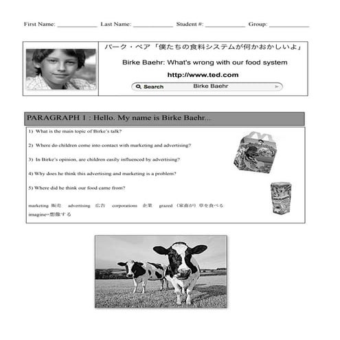 7 ted birke baehr what's wrong with our food system 2012 pp | PDF