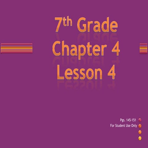 7th Grade Chapter 4 Lesson 5 Slideshare | PPT