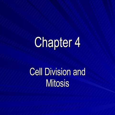 Chapter 4-cell division, mitosis, DNA, protein production | PPT