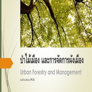 Urban Forestry | PDF