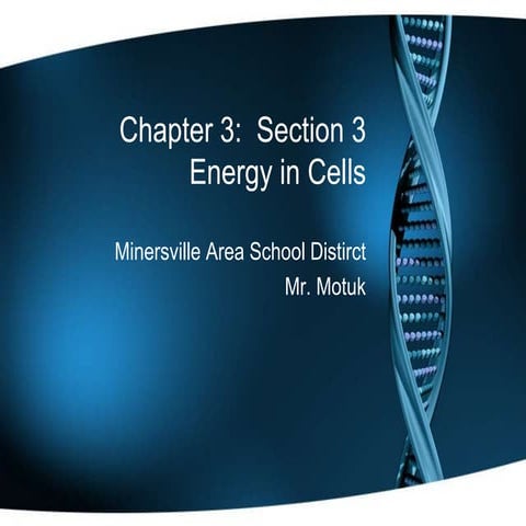 7th grade chapter 3 section 3 (energy in cells) | PPTX | Chemistry ...