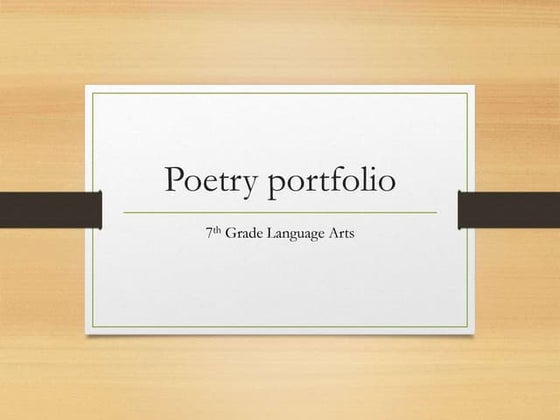 Form and Structure in Poetry | PPT
