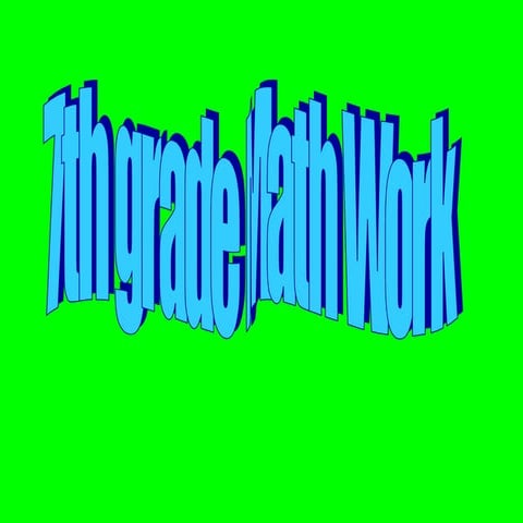 7th grade magnificent math | PPT