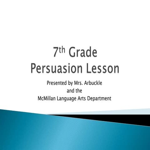 7th grade persuasion presentation | PPTX
