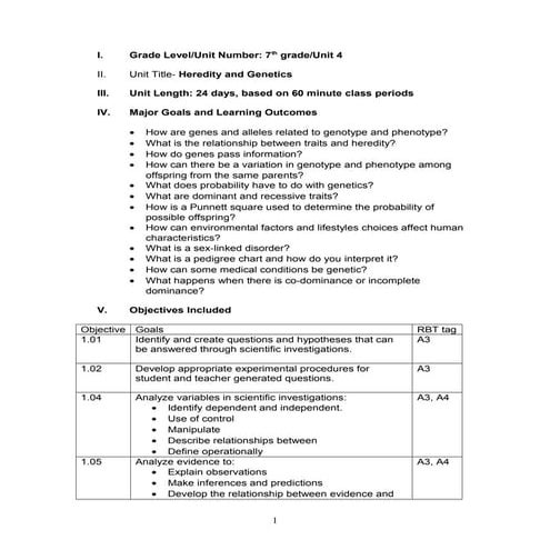 7th heredity & genetics 10 13-08 | PDF