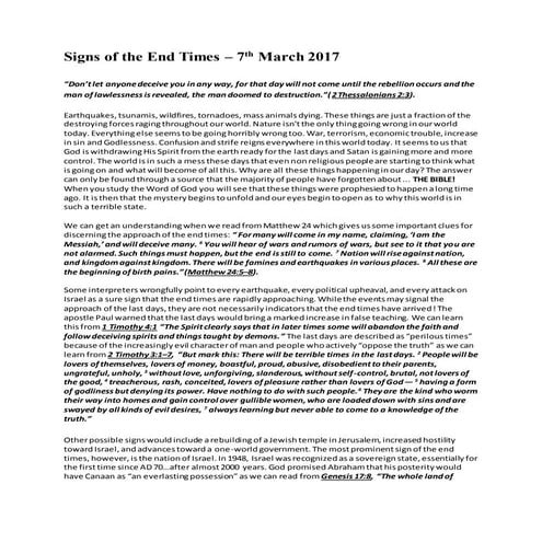 The End times | PPTX