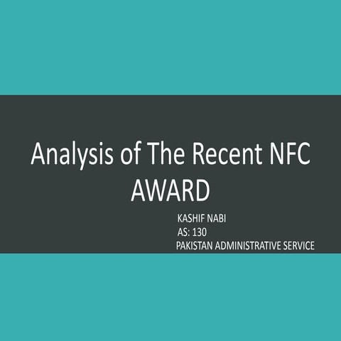7th nfc awards kashif nabi | PPTX