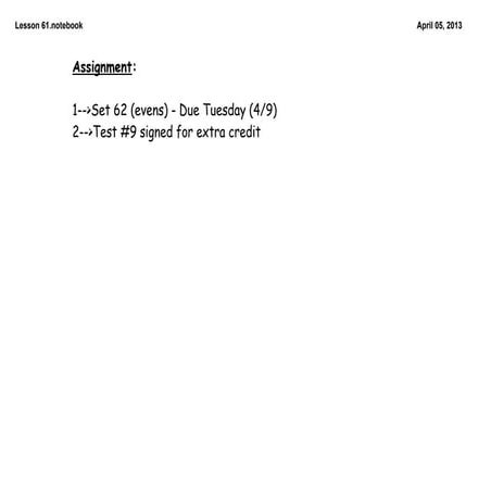 7th pre alg -l61--april5 | PDF