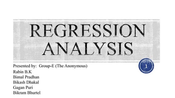 Basics Of Regression Analysis Pptx Physics Science