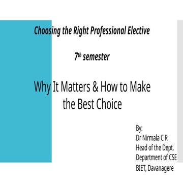 elective awareness presentation 5th sems | PPTX