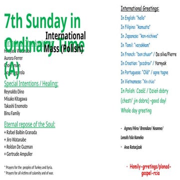7th Sunday Ordinary Time- A -English Mass.pptx