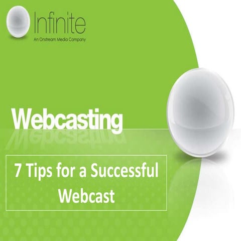 7 tips for a successful webcast | PPTX | Web Conferencing | Computer ...